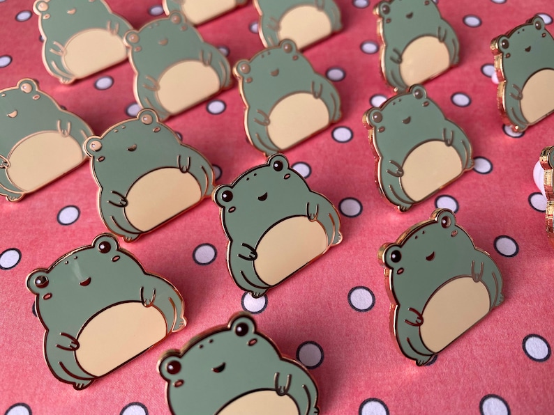 Little Animal Enamel Pins - Bunny Cat Frog Panda Bear Penguin Pig Polar ...