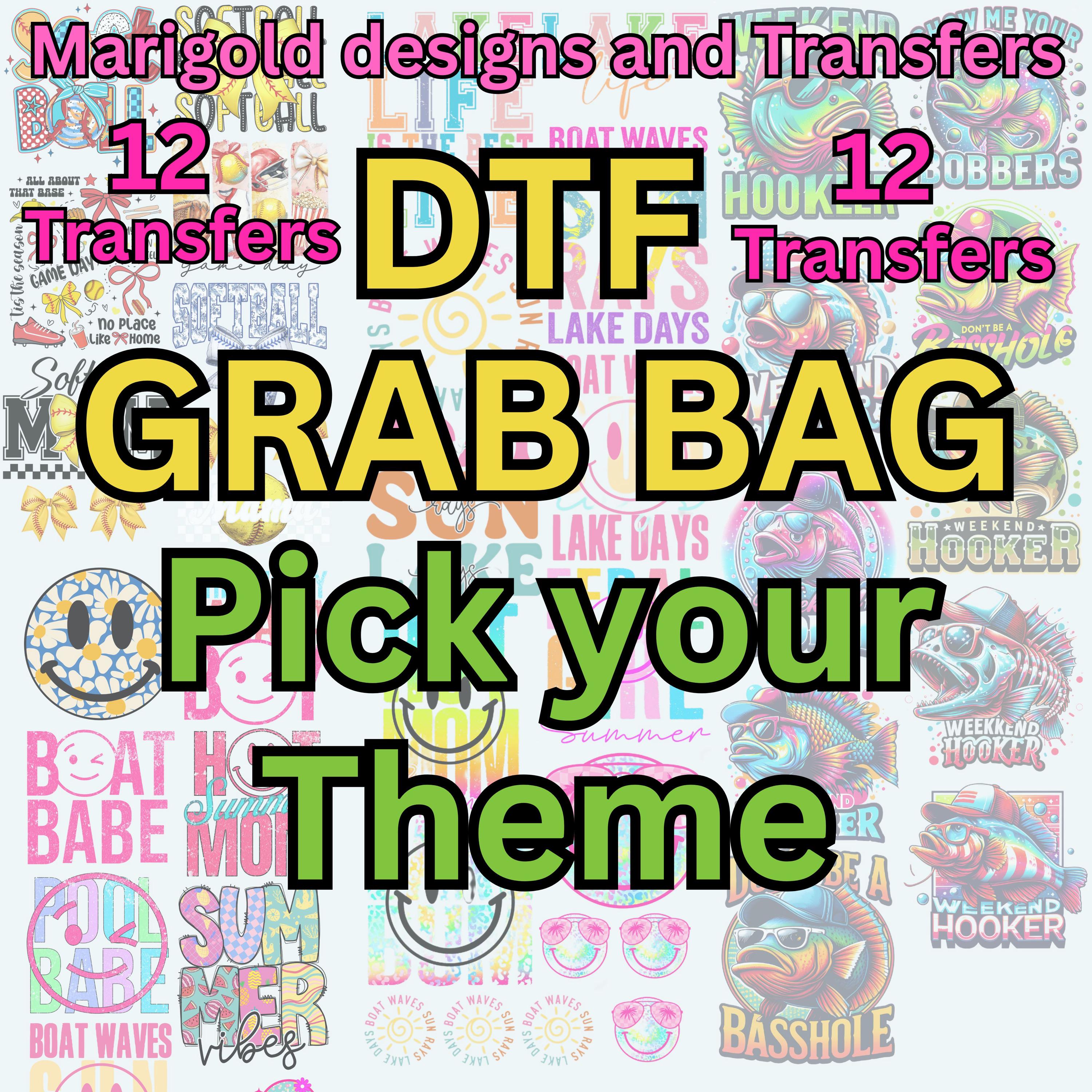 DTF Grab Bag, DTF Transfer Ready for Press Bundle, DTF Print, Dtf Bundle, Heat Transfer, Mystery ...
