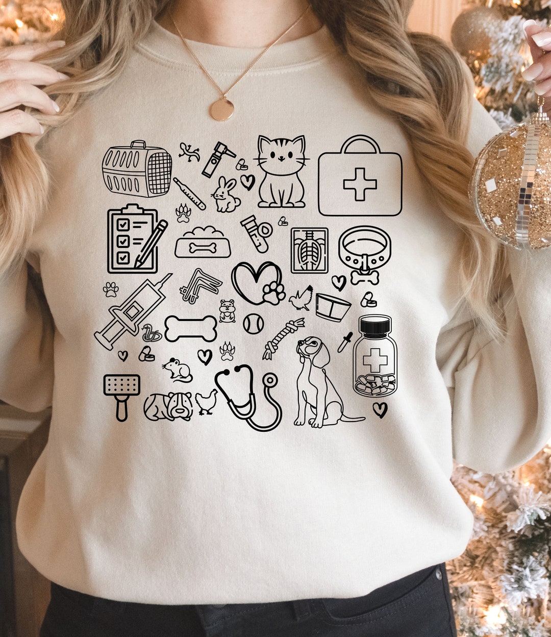 Veterinarian Doodle Sweatshirt,veterinarian Hoodie,vet Sweatshirt, Vet ...