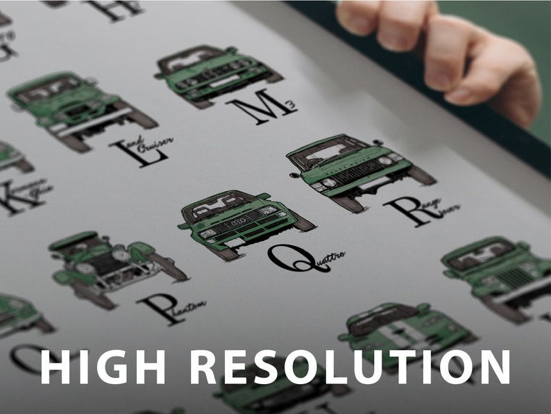 Car Alphabet Poster - off White | Abc Nursery Print | Alphabet Poster ...