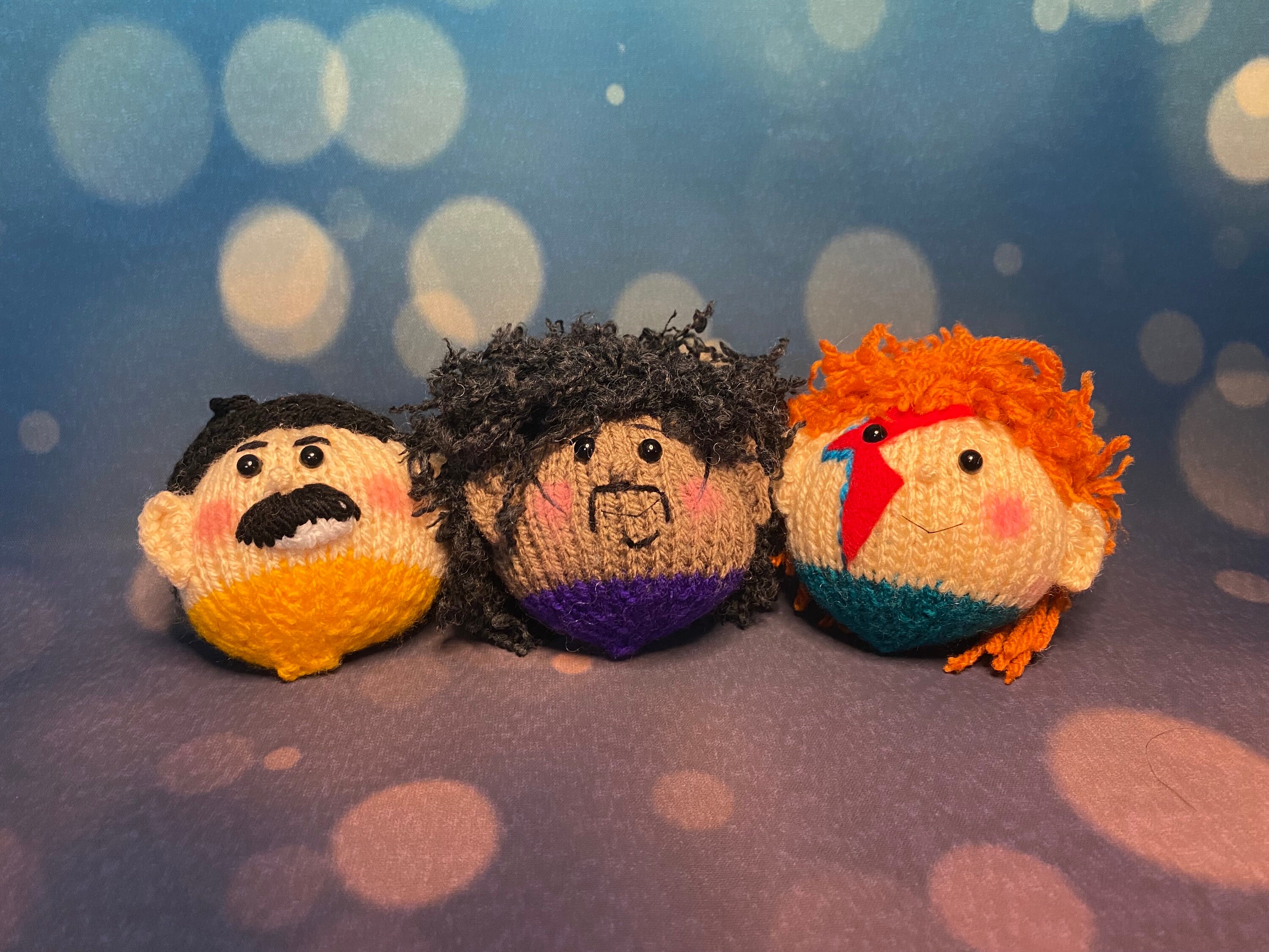 Box of 3 Rock Stars: Freddie Mercury, Prince & David Bowie, Quirky ...