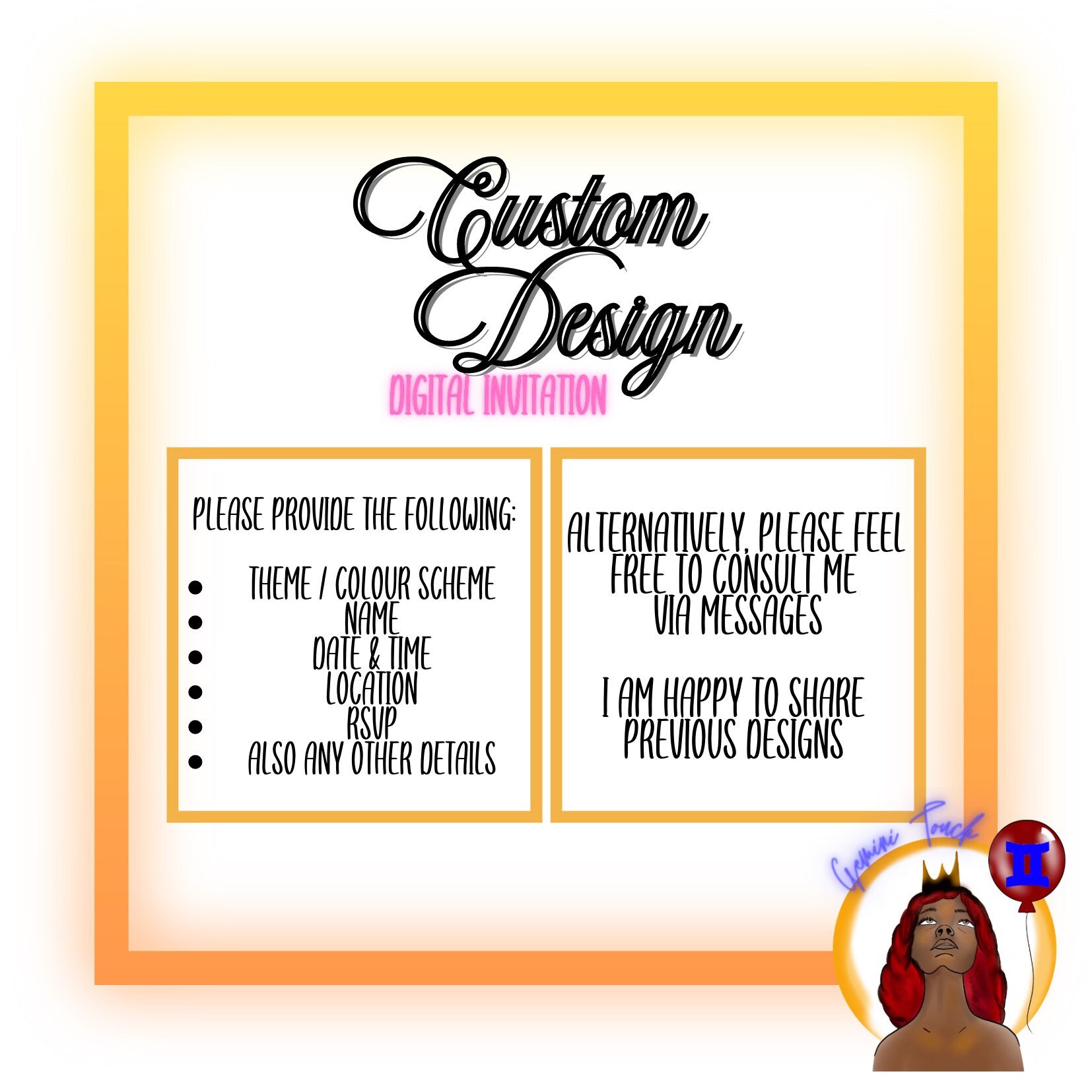 Custom Digital Invitation - Etsy