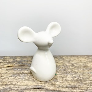 White Ceramic Mice - 2 Sizes 14.5 or 10cm | Mouse Ornament | White ...