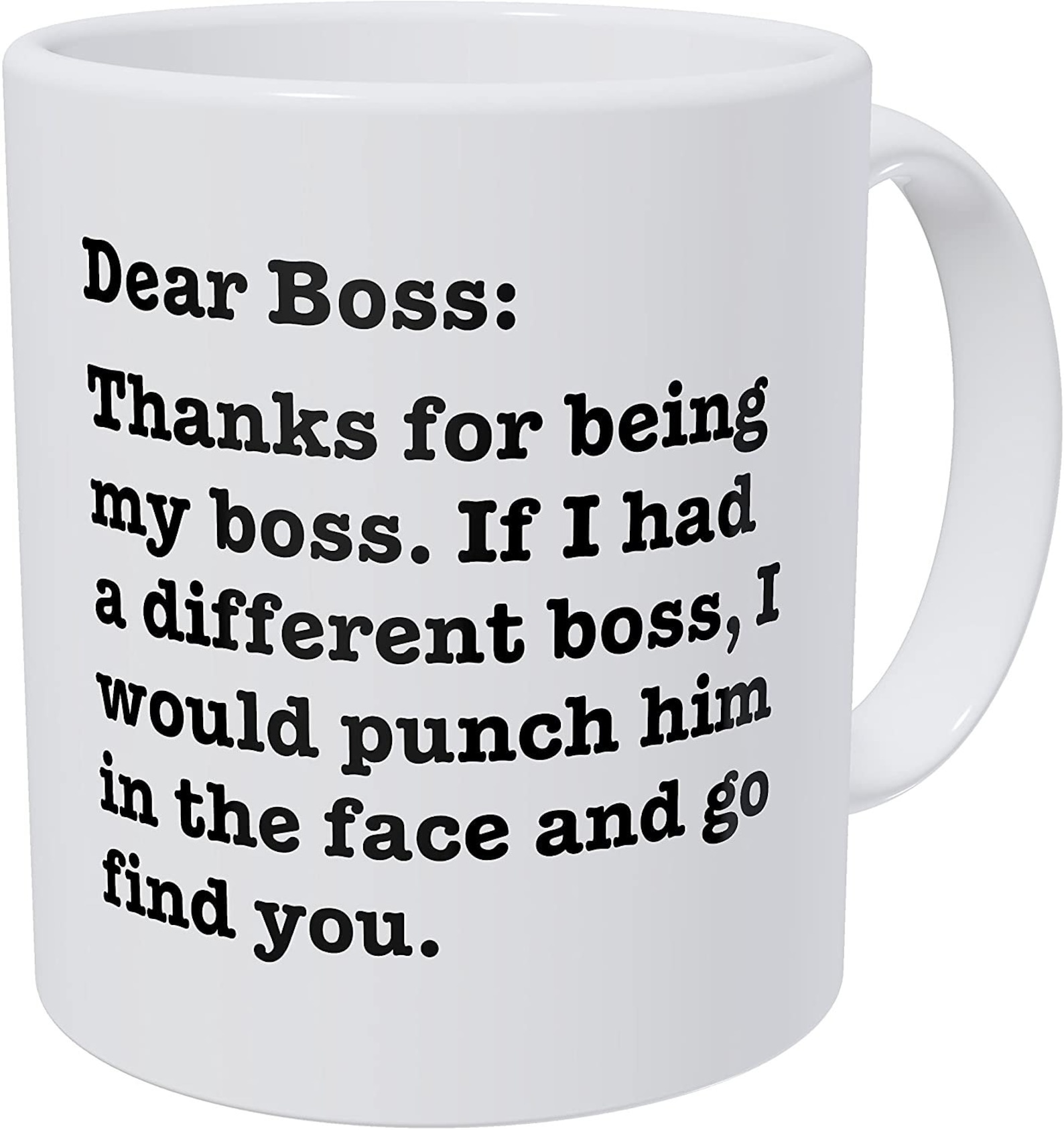 Dear Boss Thanks for Being My Boss Coffee Mug | Etsy