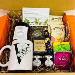 Tea Gift Box, Mug Gift Set, Hamper Box , Chocolate, Jam, Cookie, Tea ...