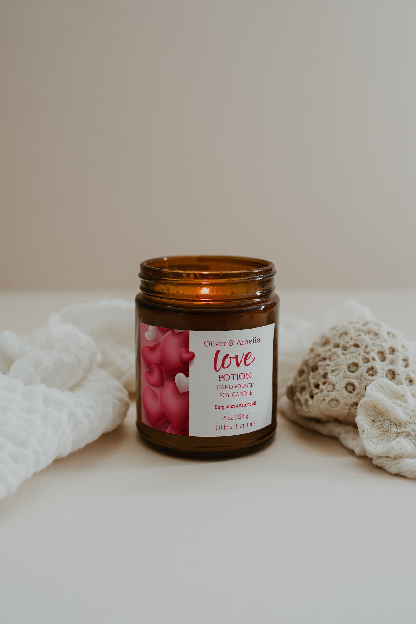 Secret Message Candle, Hidden Custom Message, Romantic Handmade Soy ...