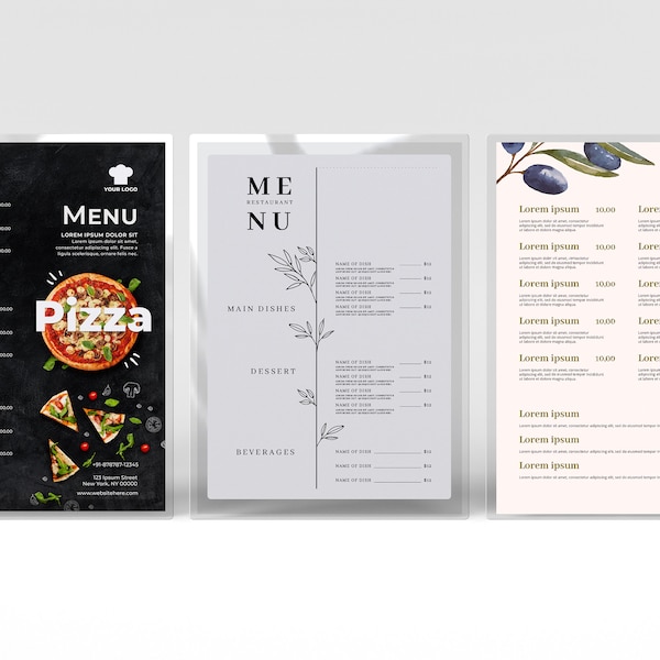 Double Sided Menu - Etsy