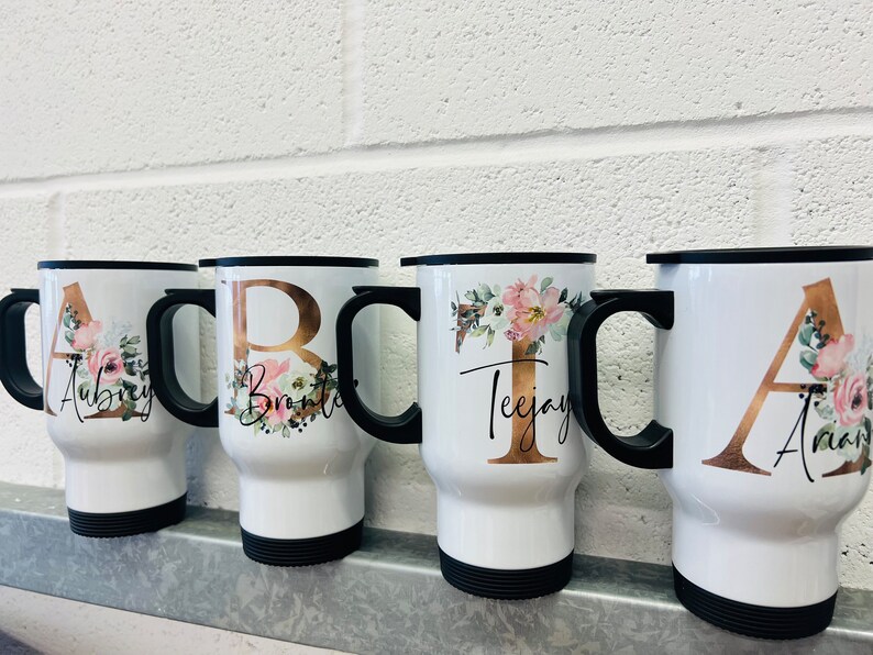Personalised Travel Mug any Name Floral Alphabet Travel Mug - Etsy UK Personalised Travel Mug any Name Floral Alphabet Travel Mug - Etsy UK