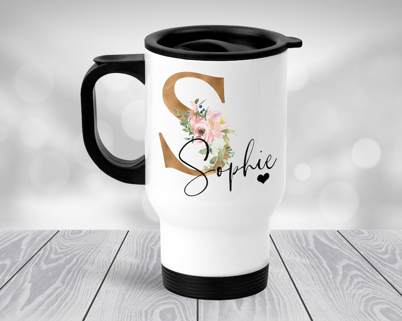 Personalised Travel Mug any Name Floral Alphabet Travel Mug - Etsy UK Personalised Travel Mug any Name Floral Alphabet Travel Mug - Etsy UK