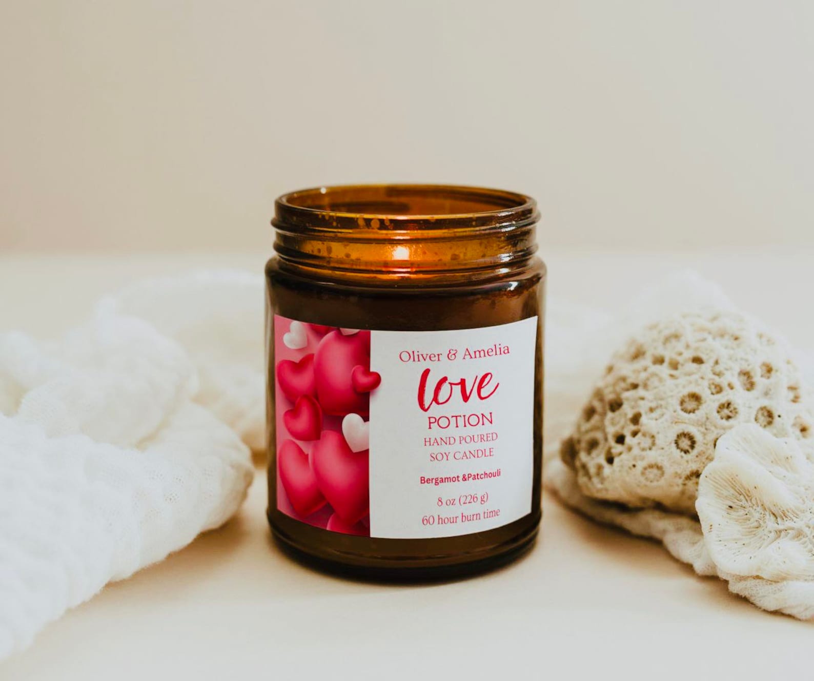 Secret Message Candle, Hidden Custom Message, Romantic Handmade Soy ...