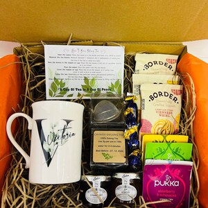 Tea Gift Box, Mug Gift Set, Hamper Box , Chocolate, Jam, Cookie, Tea ...