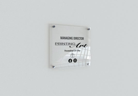 Office Door Signs With Logo Black Acrylic Office Door Sign With Metal