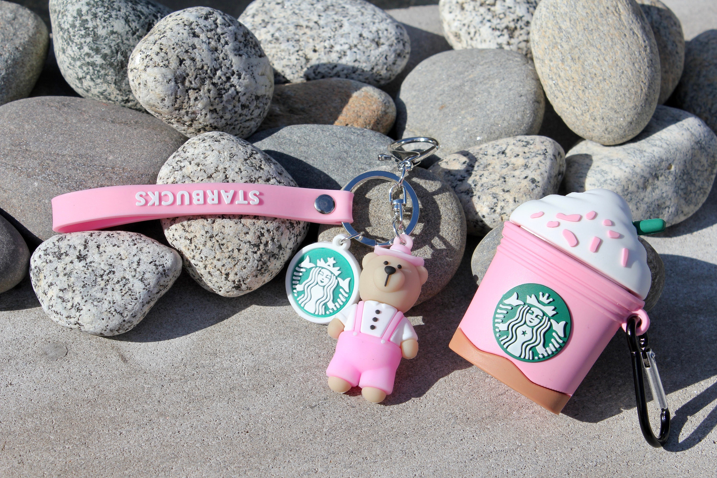 3D Pink Coffee Cup AirPod 1/2 Case with Keychain l Silicone | Etsy