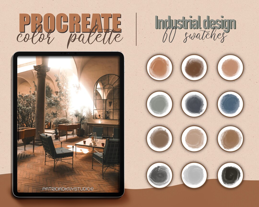 Procreate Color Palette - Industrial Interior Design Color Swatches - Etsy