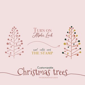 Procreate Christmas Tree Brushes, Xmas Tree Stamps, Christmas Tree ...