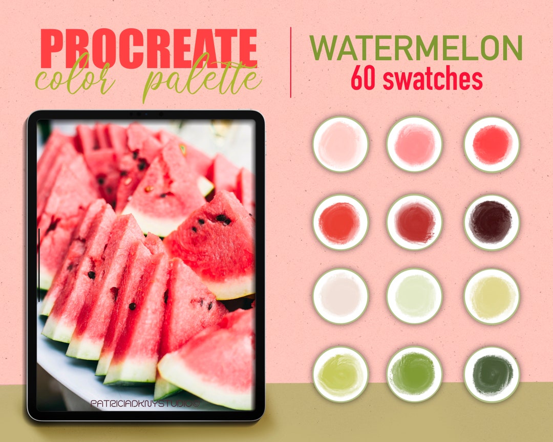Procreate Color Palette - Watermelon Color Swatches - Etsy