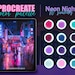 Procreate Color Palette Neon Night Color Swatches - Etsy