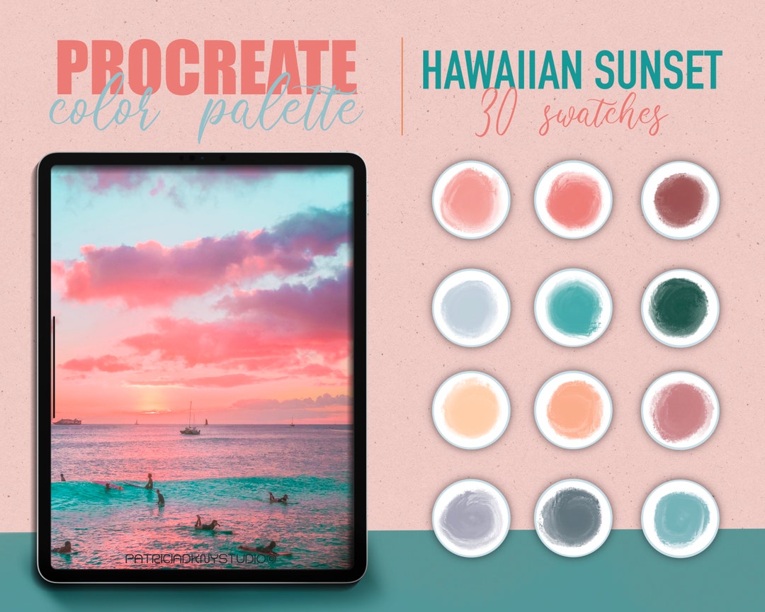 Procreate Color Palette - Hawaiian Sunset Color Swatches - Etsy