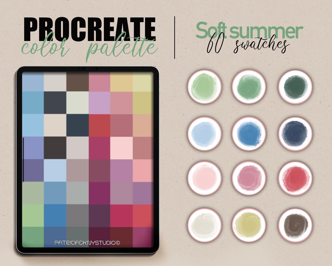 Procreate Color Palette Soft Summer Color Swatches Etsy