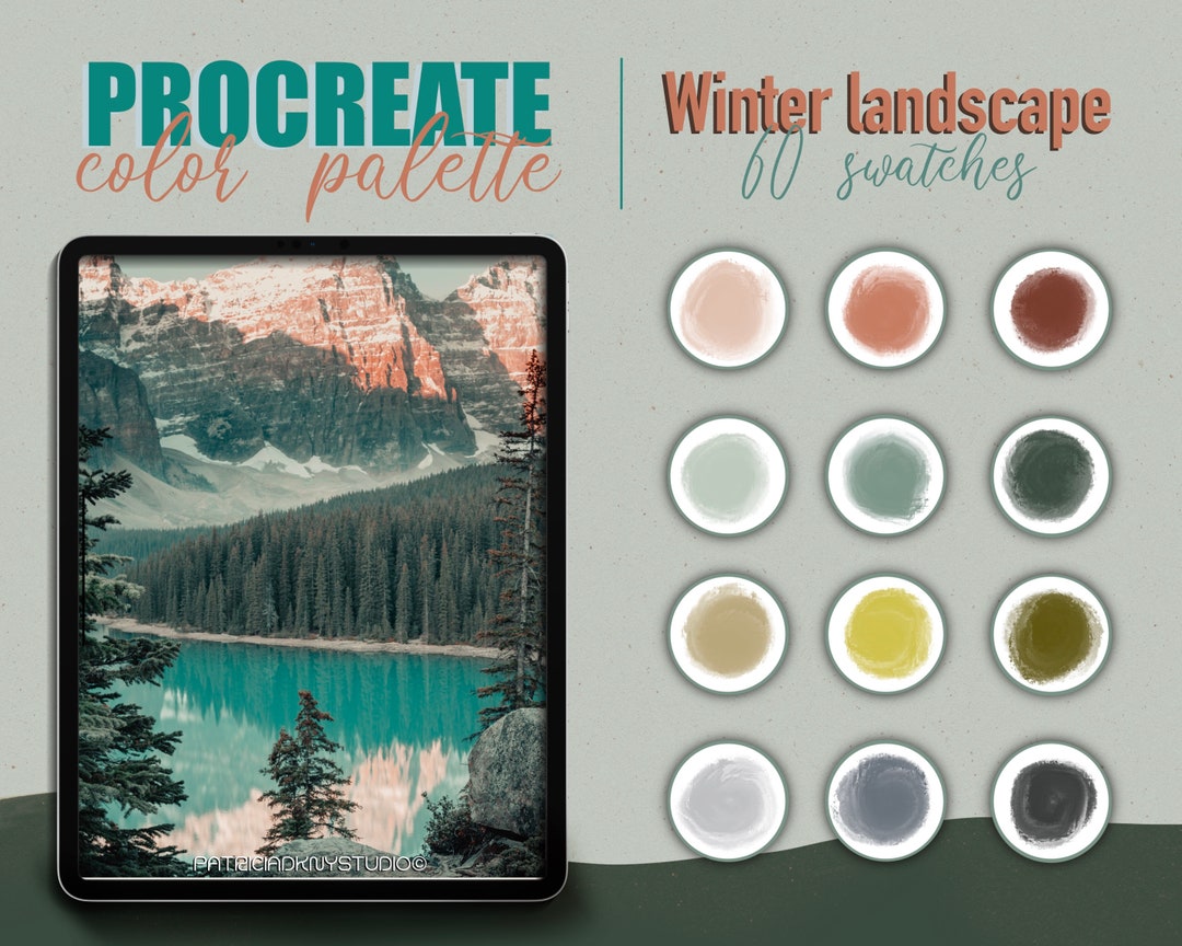Procreate Color Palette - Winter Landscape Color Swatches - Etsy