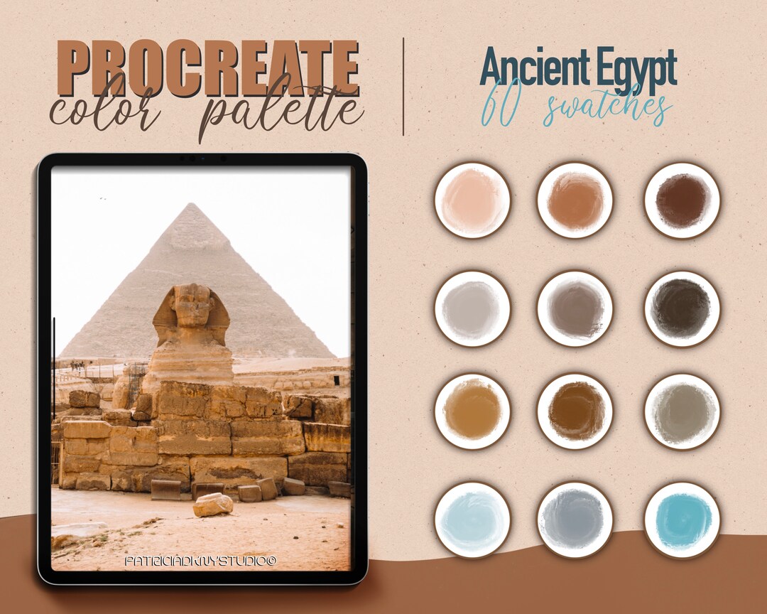 Procreate Color Palette - Egypt Color Swatches, Vibrant Color Palette ...
