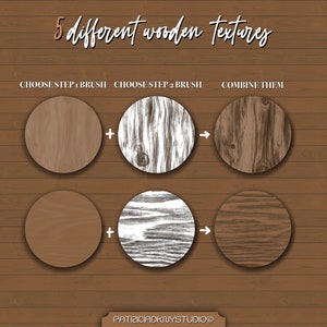 Wood Textured Procreate Brush, Seamless, Realistic High Resolution ...