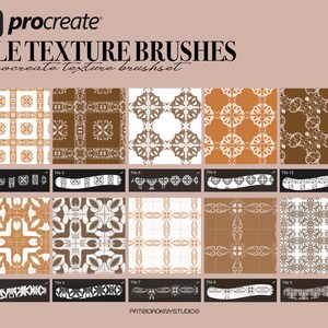 Tile Textured Procreate Brush, Seamless, Realistic High Resolution ...