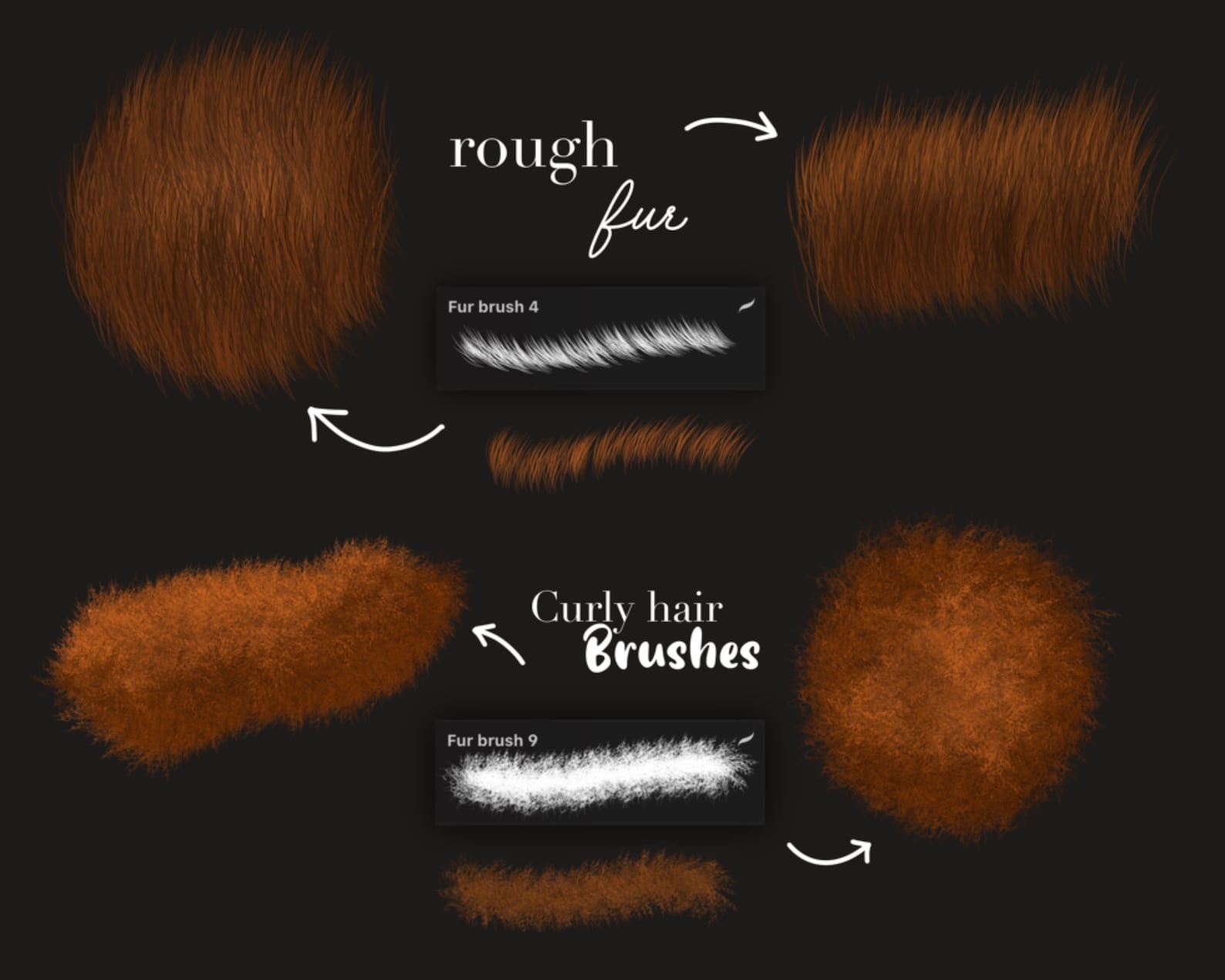 Procreate Fur Brushes Realistic Animal Hair Brushes for Ipad - Etsy