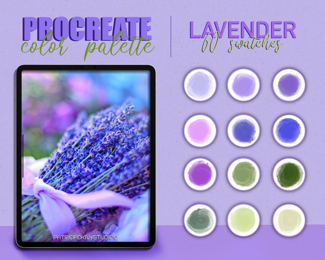 Procreate Color Palette - Lavender, Lavandula, Purple Swatches - Etsy