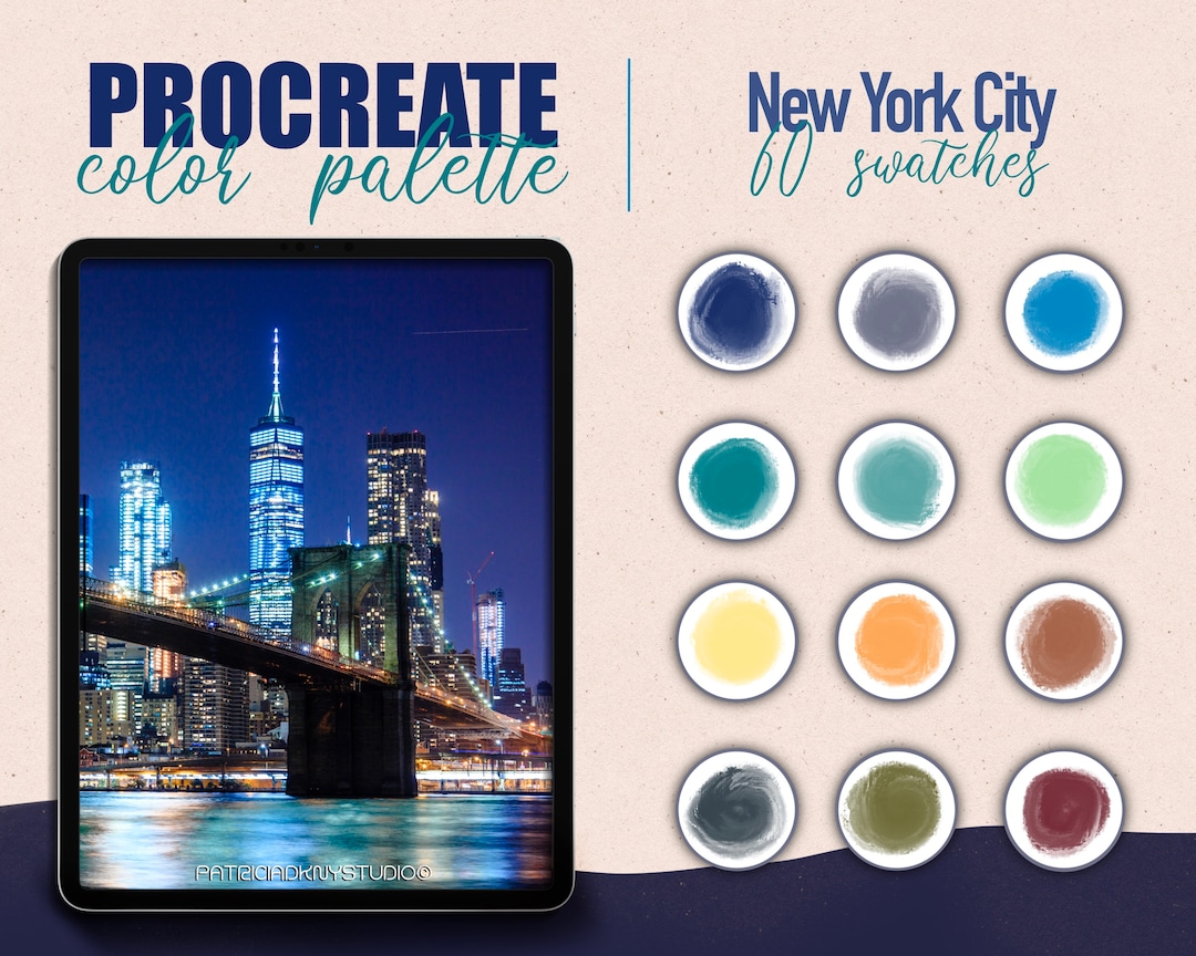 Procreate Color Palette - New York City Color Swatches - Etsy