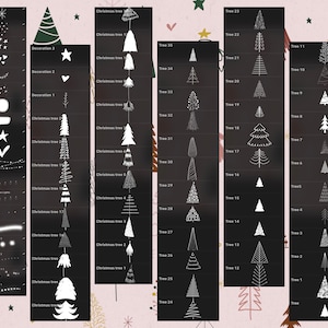 Procreate Christmas Tree Brushes, Xmas Tree Stamps, Christmas Tree ...