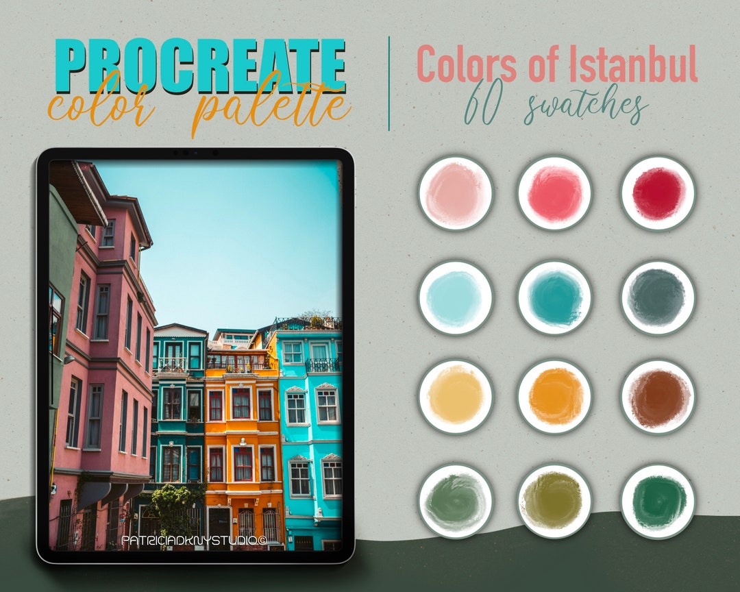 Procreate Color Palette - Istanbul Color Swatches, Vibrant Color ...