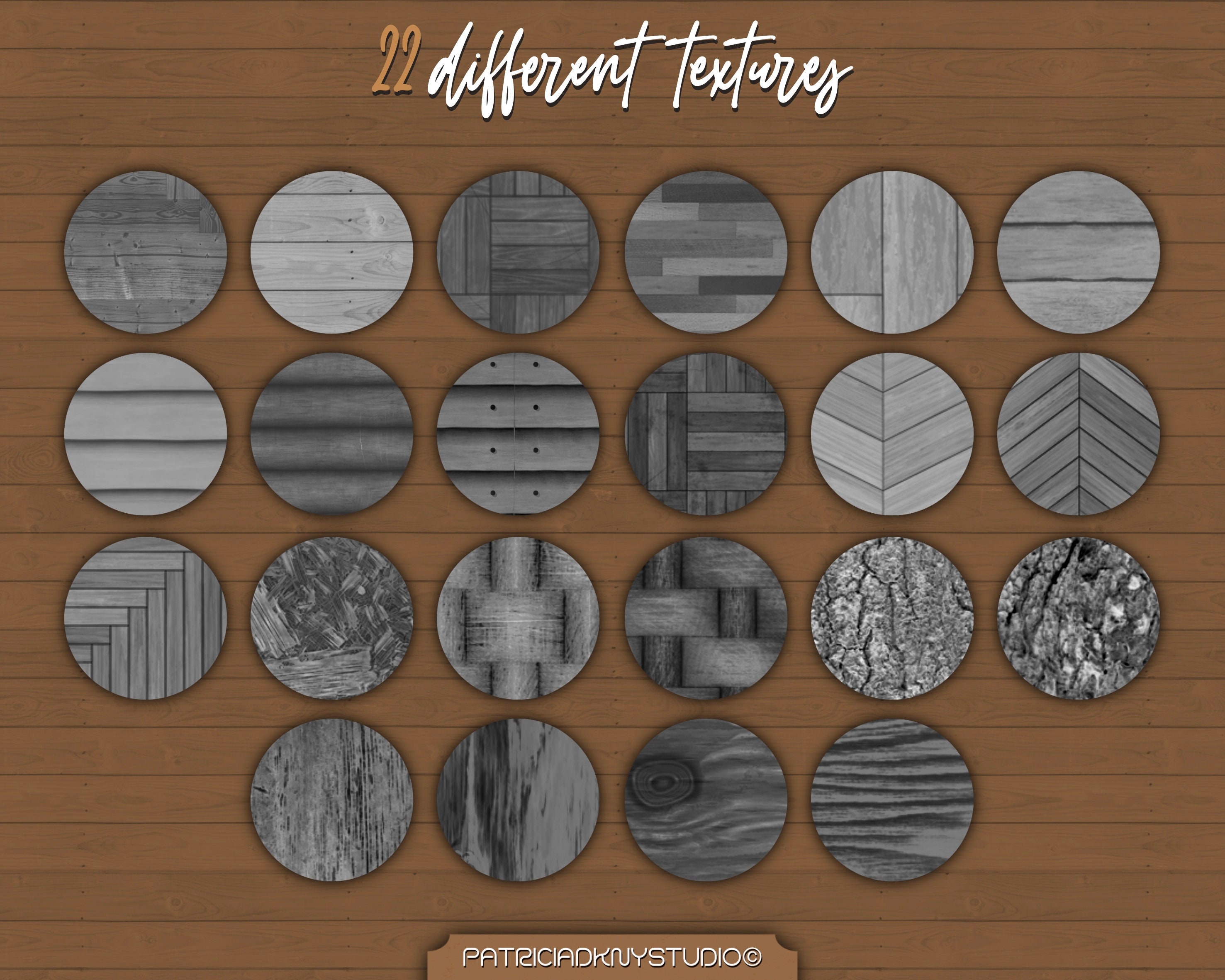 Wood Textured Procreate Brush, Seamless, Realistic High Resolution ...