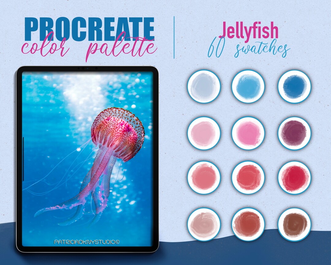 Procreate Color Palette - Jellyfish Color Swatches - Etsy