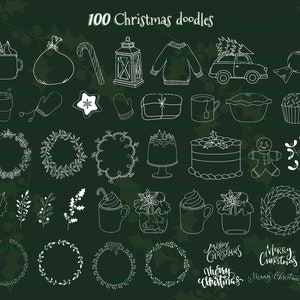 Procreate Christmas Brushes, Christmas Doodles, Procreate Xmas Stamps ...