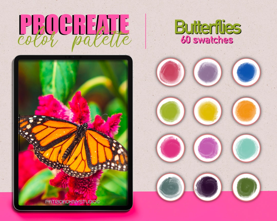 Procreate Color Palette - Butterflies Color Swatches - Etsy