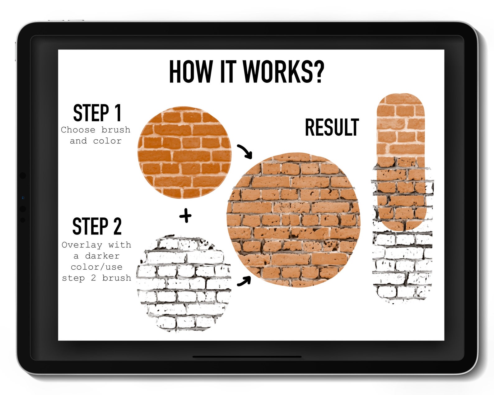 Brick Textured Procreate Brush Seamless Realistic High - Etsy