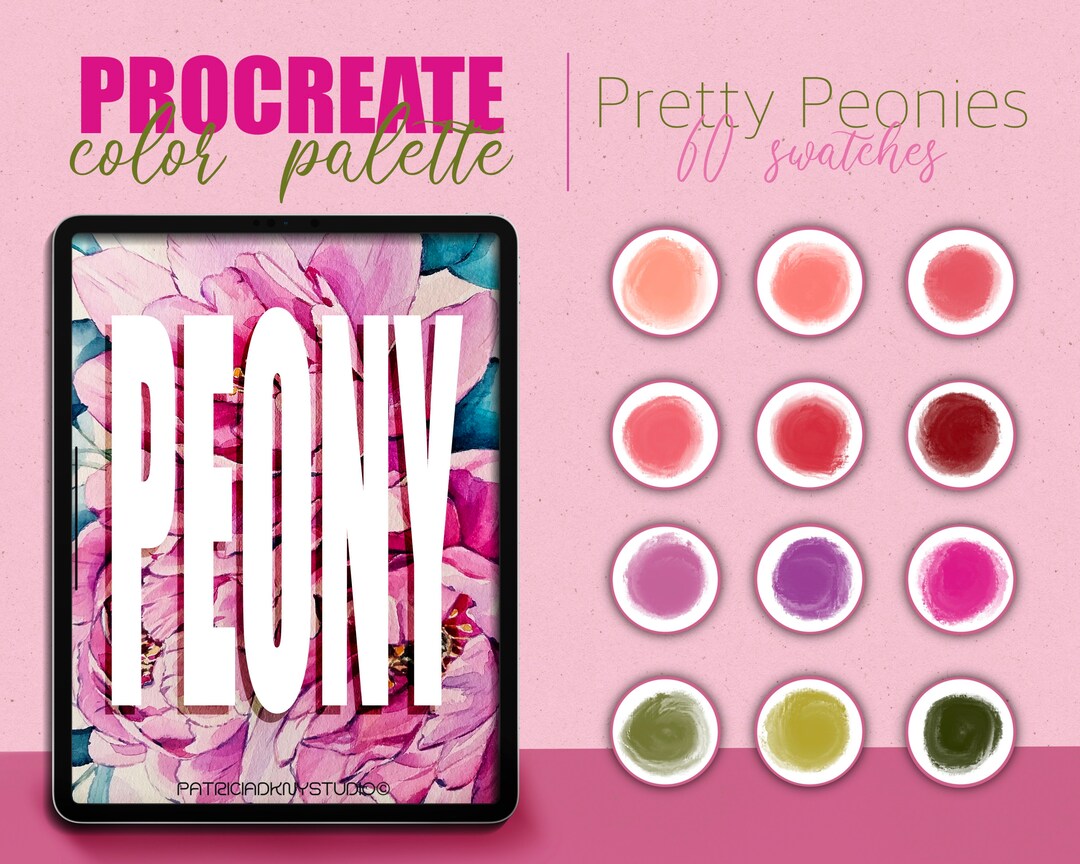 Palette de couleurs Procreate - Nuancier de pivoine - Etsy France