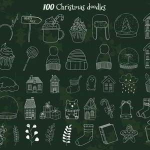 Procreate Christmas Brushes, Christmas Doodles, Procreate Xmas Stamps ...