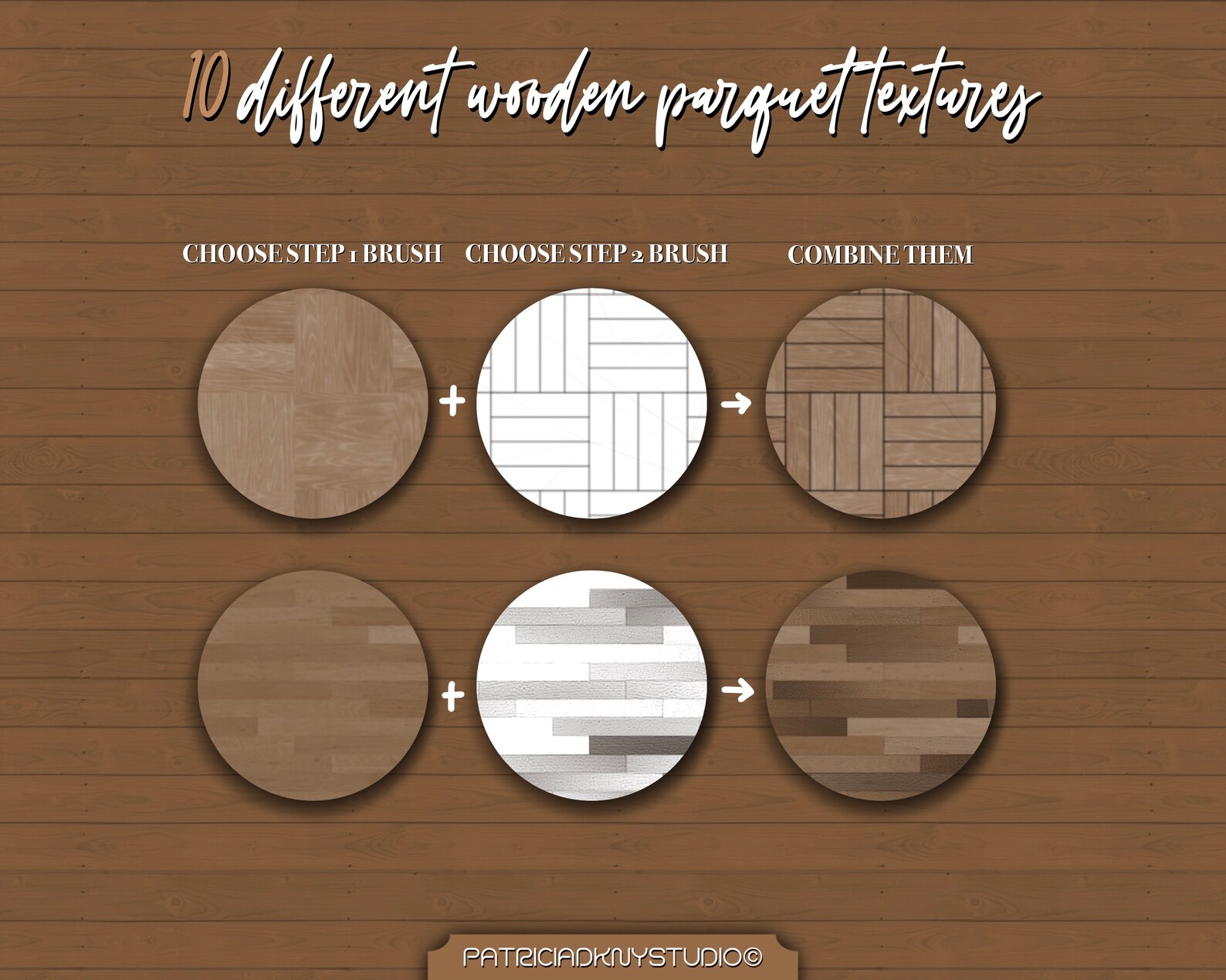 Wood Textured Procreate Brush, Seamless, Realistic High Resolution ...