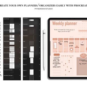 Digital Planner Procreate Brushes, Procreate Stamps, Daily Planner PNG ...