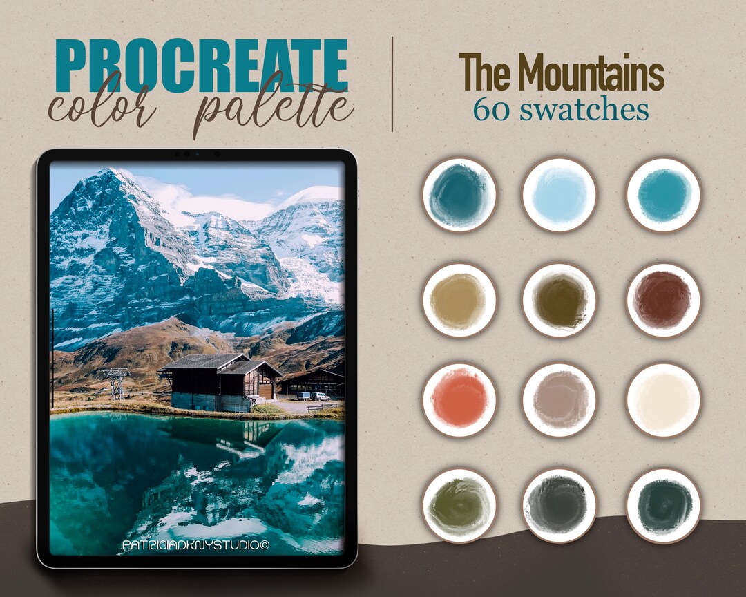 Procreate Color Palette - Mountains Color Swatches - Etsy