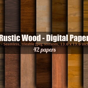Digital Scrapbook Paper Bundle, Seamless Wood Pattern, Brick Digital ...