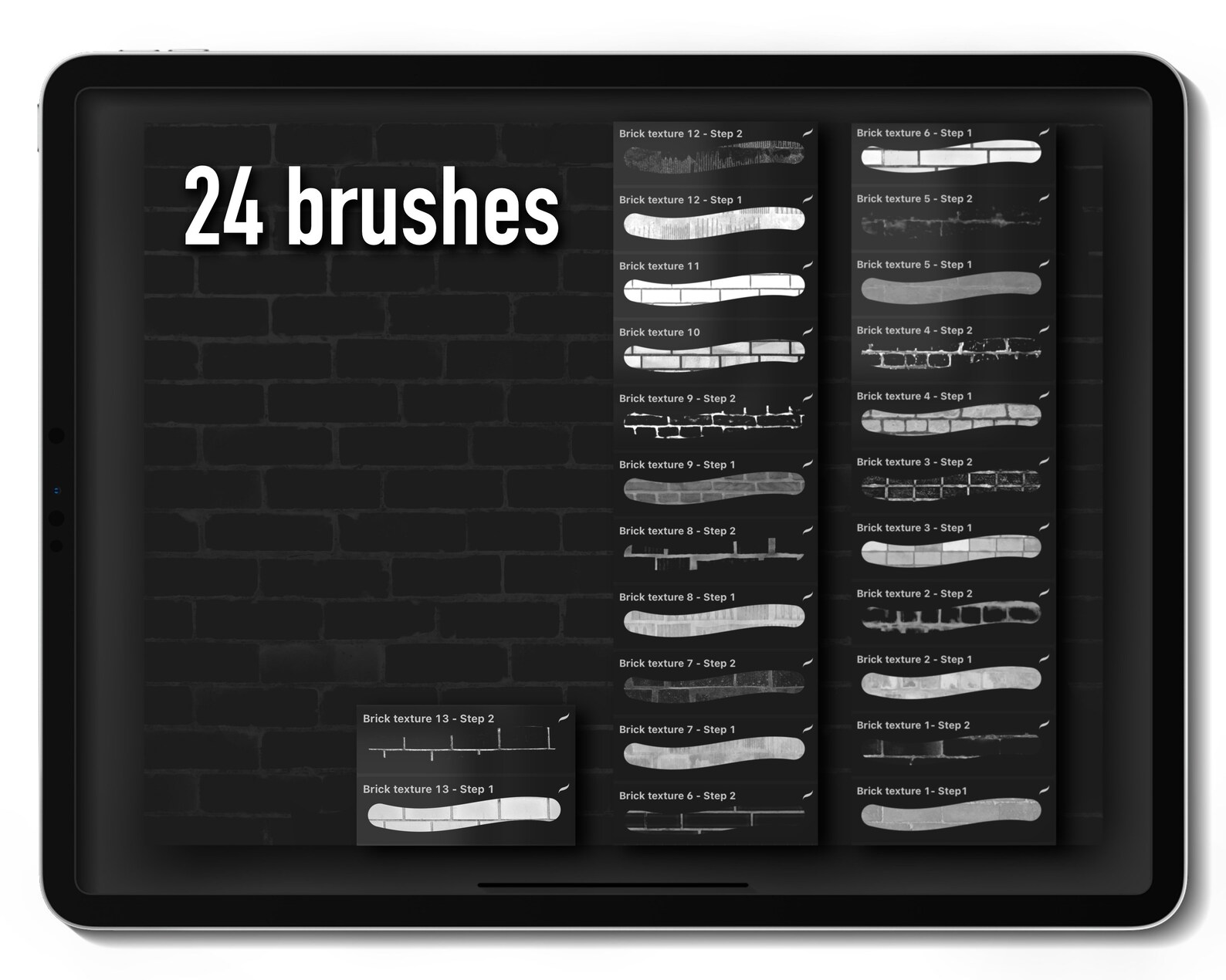 Brick Textured Procreate Brush Seamless Realistic High - Etsy