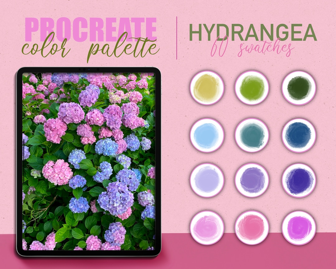 Procreate Color Palette - Hydrangea Color Swatches - Etsy