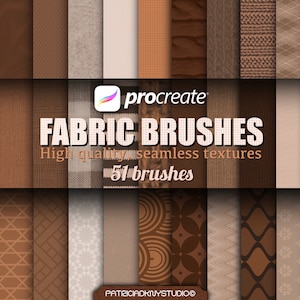Fabric Textured Procreate Brush, Seamless, Realistic High Resolution ...