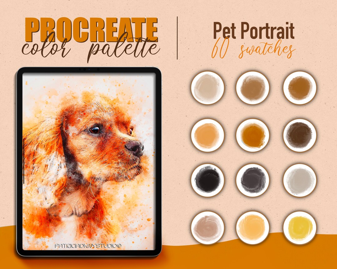 Procreate Color Palette - Pet Portrait Color Swatches - Etsy