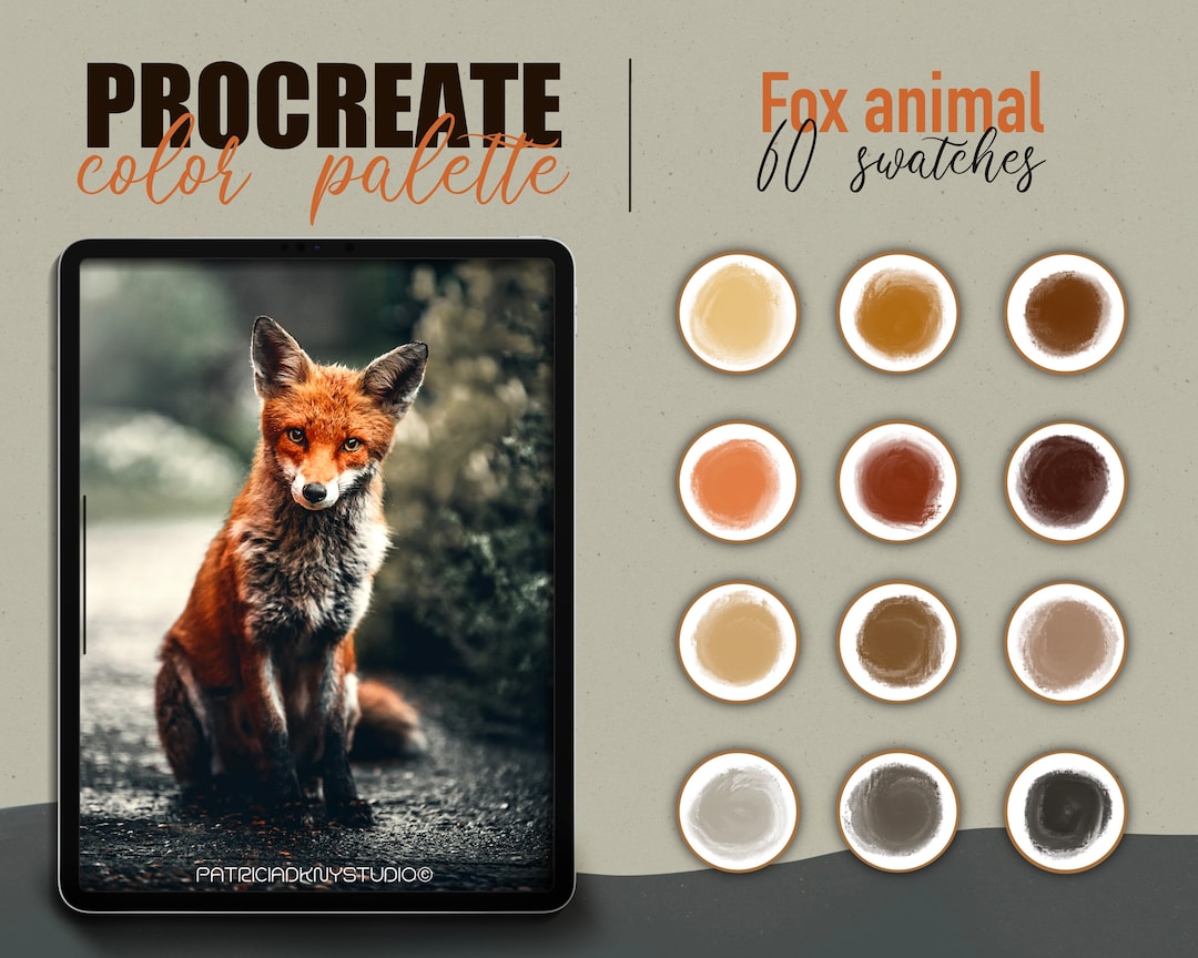 Procreate Color Palette - Fox Animal Color Swatches - Etsy