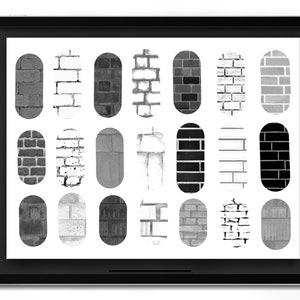 Brick Textured Procreate Brush, Seamless, Realistic High Resolution ...