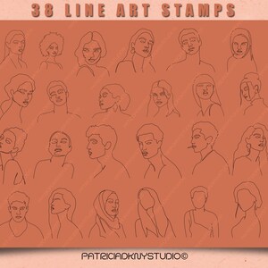 Line Art Vector Illustrations, Line Art Stamps, Line Art Posters, Boho ...